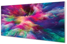 Obraz na skle fraktály barevné 120x60 cm