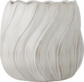 Kameninový květináč Isidora White 20 cm Bloomingville