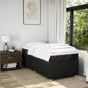 Box spring postel s matrací černá 90x200 cm textil 3285541