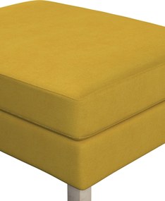 Potah na podnožku IKEA Karlstad barva žlutá látka pletený vzor