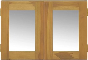 Zrcadlová skříňka 60 x 10 x 40 cm masivní teakové dřevo 338242