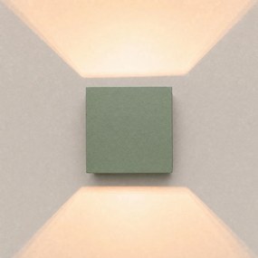 Sollux Lighting Nástěnné svítidlo QUAD 1 olivově zelené