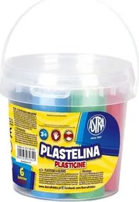 ASTRA Plastelína / 6 barev / plastový kbelík
