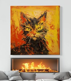Obraz na plátně - Kočka paní Smithové FeelHappy.cz Velikost obrazu: 120 x 120 cm