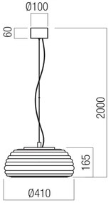 Redo 01-4542 - LED Stmívatelný lustr na lanku ONDULA LED/16W/230V béžová/kouřová