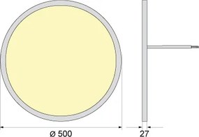LED Stropní svítidlo SIMEN LED/40W/230V 4000K IP40 pr. 50 cm bílá UGR<19