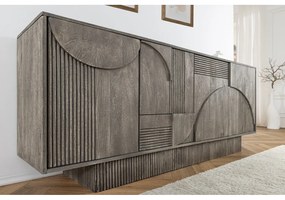 Massive home | Komoda Art Deco 170cm masiv šedé mango