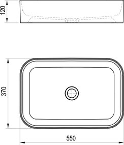 Ravak - Umyvadlo Ceramic 550 R Slim - bílá