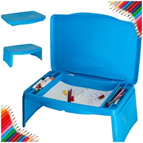 Creative Corner Dětský stolek do auta s úložným prostorem modrý