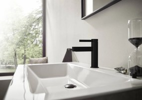 Hansgrohe Finoris, umyvadlová baterie 100, s výpustí Push-Open, EcoSmart, černá matná, 76010670