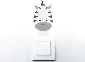 Nalepte.cz Barevná zebra na vypínač 14 x 25 cm