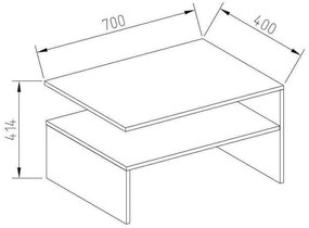 Casarredo Konferenční stolek BARTHEM, bílý