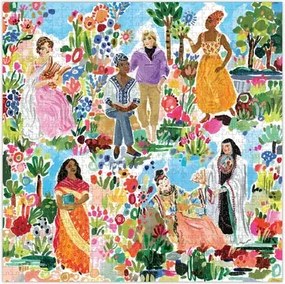 EEBOO Čtvercové puzzle Zahrada básníků / 1000 dílků / 58,4 x 58,4 cm