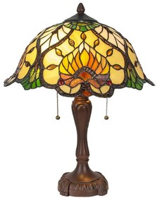 Stolní lampa Tiffany Yellow Garden – 40x50 cm