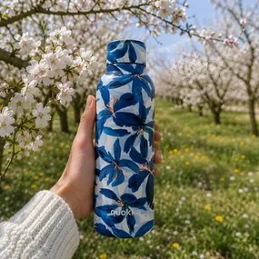 Quokka Solid blue hibiscus / Nerezová termoláhev / 510 ml / dvouplášťo