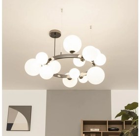 Brilagi - LED Lustr na lanku MILLA 15xG9/3W/230V černý chrom/bílá