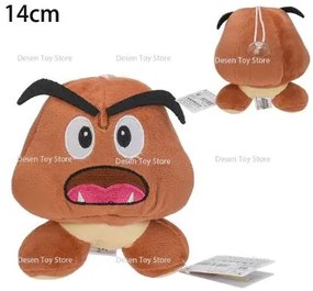 Plyšové hračky ze hry Super Mario Bros - vedlejší postavy Varianta: Vyjevený Goomba, 14 cm