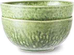 Set 2ks zelená keramická miska The Emeralds - Ø 16*7cm / 850ml