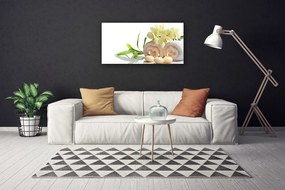 Obraz na plátně Lázně Ručníky Svíce Orchidej 120x60 cm