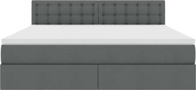 Postel s úložným prostorem a matrací Tmavě šedá 180 x 200 cm 3370651