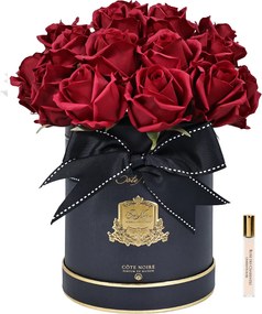 Côte Noire Hat Box Rose kytice parfémovaných růží Carmine Red