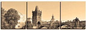 Obraz na plátně - Karlův most v Praze - panoráma 5259FC (150x50 cm)