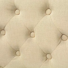 Jídelní židle 2 ks krémové textil 243637
