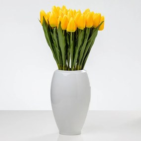 Umělý tulipán ALAN ve žluté barvě o délce 50 cm. Cena za 1 kus.