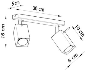 Sollux SL.0096 - Bodové svítidlo MERIDA 2 2xGU10/40W/230V bílá