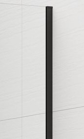 Polysan ESCA BLACK MATT sprchová zástěna 130 x 210 cm jednodílná k instalaci ke stěně černá sklo marron hnědé ES1513-02