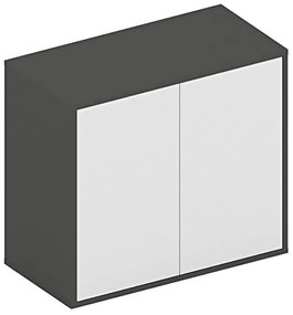 B2B Partner Skříň nízká s dveřmi FUTURE, 710 x 800 x 400, grafit
