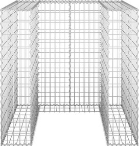 vidaXL Gabionová zástěna pro popelnici pozinkovaná ocel 110x100x110 cm [151298]