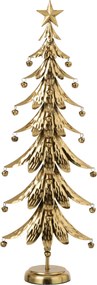 Zlatý veliký kovový stromek s rolničkami Christmas Tree XL – 25*13*78,5 cm
