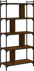 vidaXL Knihovna s 5 policemi 76x32x158 cm kompozitní dřevo [833944] Barva: Černá