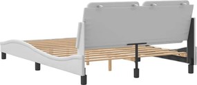 Rám postele bez matrace Zadar bílý 140x190 cm umělá kůže 3208178