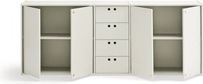 Krémová komoda 197x80x40 cm Wally – Teulat