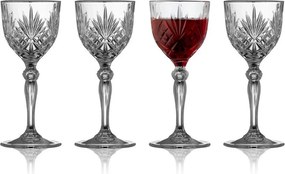 Křišťálové skleničky v sadě 4 ks na víno 140 ml Melodia – Lyngby Glas