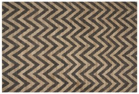 Jutový koberec 200 x 300 cm béžový/černý DEDEPINARI Beliani