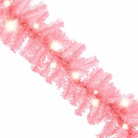 Vánoční girlanda s LED světýlky 20 m růžová 329200