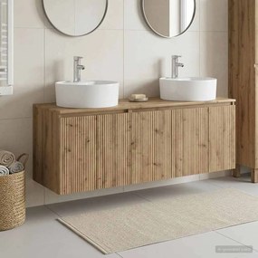 Sada koupelnových skříněk 3 ks Dub artisan 49,5 x 44,5 x 65 cm 3405676
