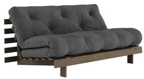 sofa ROOT by Karup - 160*200 cm carob (hnědá) + futon dark grey 734