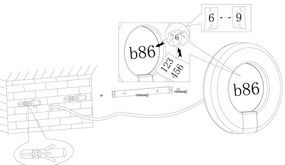 Eglo 98147 - LED Domovní číslo MARCHESA LED/15W/230V IP44