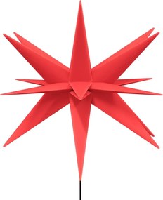 vidaXL Svítící vánoční hvězdy s hroty 3 ks LED skládací 35 cm [356199] Barva: Červená