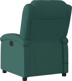 Elektrické masážní polohovací křeslo tmavě zelené textil 3204158