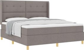 Postel s boxspringem s čelo Taupe 180 x 200 cm textil 3341851