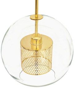 Toolight - závěsná skleněná lampa APP555-1CP 25cm, zlatá, OSW-08748