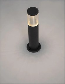 NV 9905025 Venkovní sloupkové svítidlo ROCK černý hliník stříbrný hliník a čirý akryl LED 8W 3000K 220-240V 120st. IP65 - NOVA LUCE