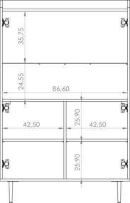 GAB Vitrínová skříň NEFERTUM WIT90, 90 cm