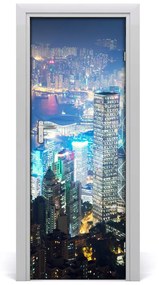 Fototapeta samolepící na dveře Hong kong noc 85x205 cm