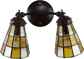Nástěnná lampa Tiffany Chessboa - 30*23*23 cm E14/max 2*25W